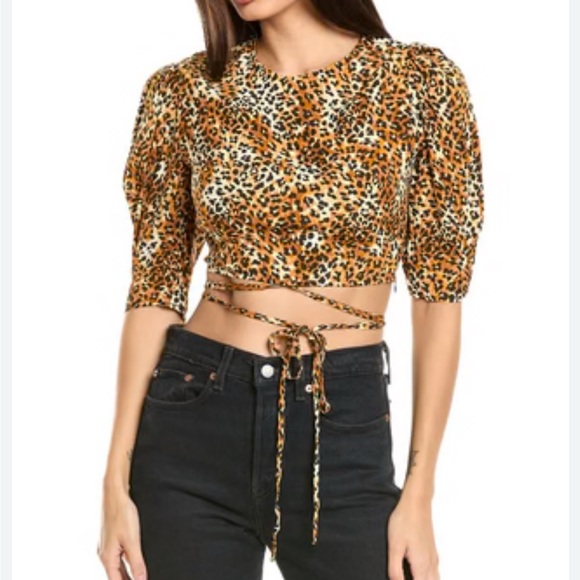 Maje | Tops | Maje Lipard Leopard Print Wrap Top Size 2 Medium Nwt ...